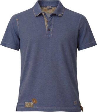 Bob Homme, Tops, Bleu, Taille: XL Polo en piqu&eacute; de coton d&eacute;lav&eacute;
