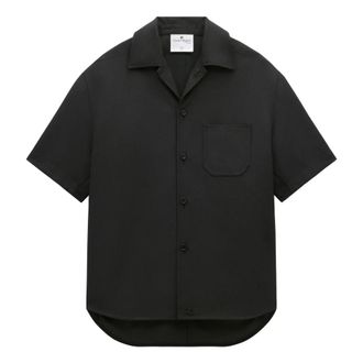 Courr&egrave;ges Kurz&auml;rmeliges Hemd mit Knopfleiste - - Shirts - Herren - Schwarzk - XS