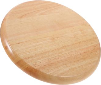 Angoily Runder Ersatzsitz aus Massivem Holz für Barhocker Langlebiges Sitzteil Kratzfest Stilvoller Holz-hocker Sitzfläche Einfache Montage Gummibaumholz Sitz