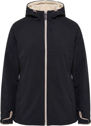 Ulla Popken Softshelljacke Softshelljacke Kapuze Zipptaschen Klettriegel