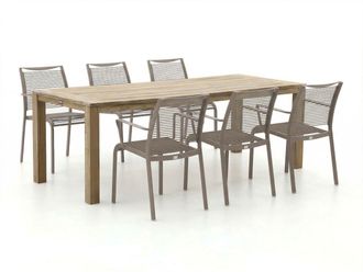 Apple Bee + 15 % Kassenrabatt | Apple Bee Hawaii/ROUGH-S 220 cm Gartenm&ouml;bel-Set 7-teilig stapelbar