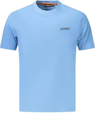 Napapijri Homme, Tops, Bleu, Taille: 2XL Cotton Crew Neck T-Shirt