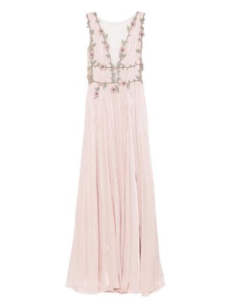 Costarellos Verziertes Maxikleid - Rosa