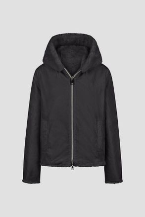 Barbara Lebek Wendejacke kuschelige Damenjacke mit Fellimitat / glattem Oberstoff
