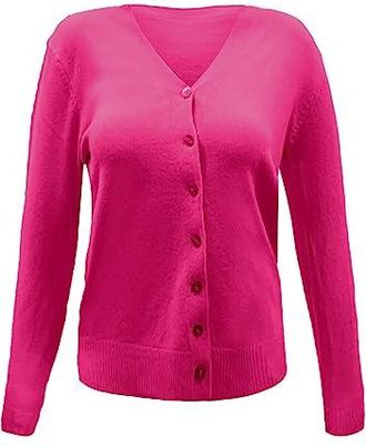Generic Cardigan pour femme en tricot tendance pour sortir, v&ecirc;tements dext&eacute;rieur basiques, coupe ajust&eacute;e, printemps, confortable, doux, manches longues, cardi