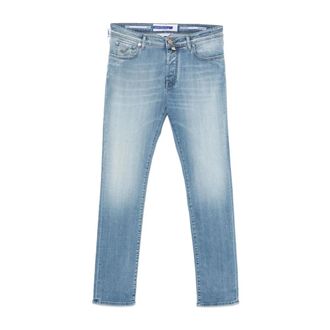 Jacob Cohen Hellblaue Stonewashed Slim Fit Denim - - Jeans - Herren - Blau - W37
