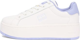 Tommy Jeans Damen Tjw Flatform ESS Mu En0En02918 Niedriges Oberteil, White (Ivory/Periwinkle Dust), 39 EU