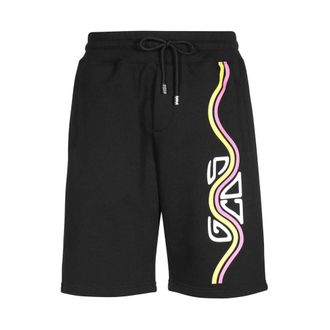 GCDS Logo-Detail Baumwoll-Bermuda-Shorts - - Shorts - Herren - Schwarzk - XS