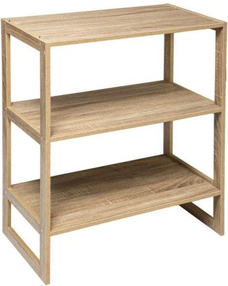 PEGANE Pegane - tag&egrave;re avec 3 niveaux en bois coloris naturel - Longueur 69 x Profondeur 33 x Hauteur 84 cm