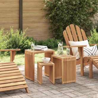 vidaXL Vidaxl - Ensemble de tables dappoint 3 pcs Marron 33 x 44.5 x 51 cm