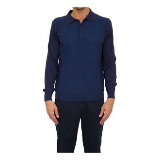 Corneliani Klassisches Polo-Shirt f&uuml;r M&auml;nner - - Tops - Herren - Blau - L
