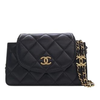 Chanel Sac bandouli&egrave;re matelass&eacute; en cuir dagneau pr&eacute;-aim&eacute; - Femme - Pre-owned - Noir - Taille: ONE Size