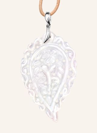 Tamara Comolli Tamara Comolli Anh&auml;nger Pendant India Large Mother Of Pearl White Aus 18 Karat Wei&szlig;gold Und Perlmutt silber
