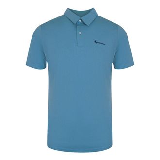 Aquascutum Active Cotton Polo Dry-fit Poloshirt In Avio-blau