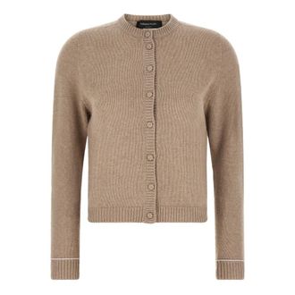 Fabiana Filippi Femme, Pulls, Beige, Taille: 36 FR Cardigan col rond