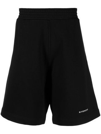 Givenchy short de sport &agrave; logo imprim&eacute; - Noir
