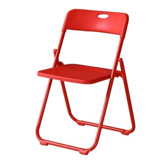 Generic Faltbarer Plastikstuhl für Partys und Hochzeiten - leichter tragbarer Esszimmerstuhl für Heimbüroveranstaltungen - rote Lösung für Veranstaltungsstühl