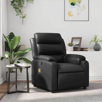 vidaXL Massagesessel Schwarz Kunstleder - Vidaxl