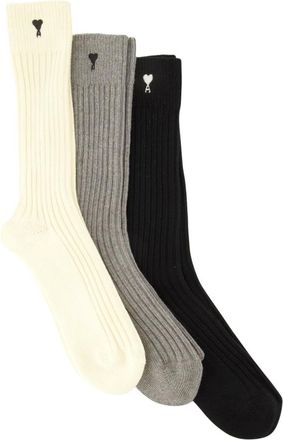 Ami unisex, Sous-v&ecirc;tements, Multicolore, Taille: M Lot de trois paires de chaussettes Ami de Coeur