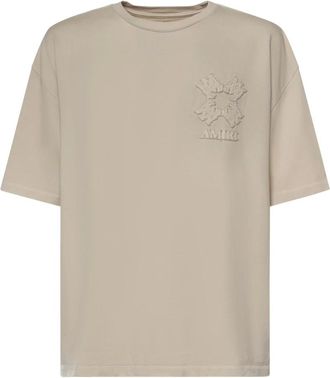 Amiri Homme, Tops, Blanc, Taille: S Ivory Cotton T-Shirt