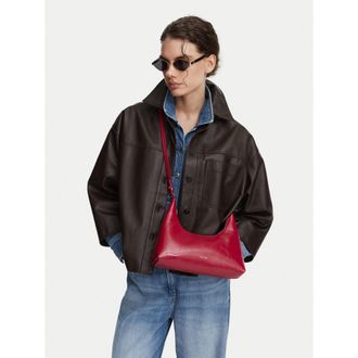 Calvin Klein Handtasche Calvin Klein Foil Logo Glossy Conv Shoulder B LV04F3737G Rot