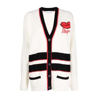 Sonia Rykiel Wei&szlig;er Woll-Casual-Cardigan - - Knitwear - Damen - Wei&szlig; - XL