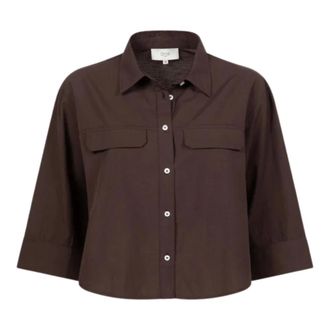&Acirc;m&egrave; Chemise Courte Odile - Femme - Blouses et Chemises - Brun - Taille: 38 FR