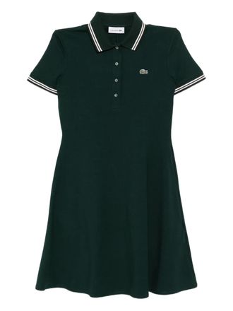 Lacoste robe-polo à logo appliqué - Vert