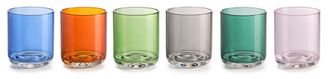 IVV elite set of 6 high borosilicate water glasses assorted colors cl-33