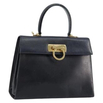 Ferragamo Sac &agrave; main en cuir Pre-owned - Femme - Pre-owned - Bleu - Taille: ONE Size