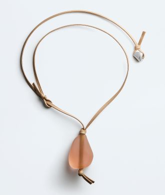 Bottega Veneta Collier Prisma en cuir - Rose - Femme - Unisex