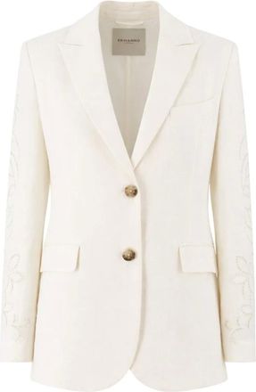 Ermanno Scervino Femme, Vestes, Blanc, Taille: 44 FR Tailored Blazer
