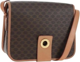 Celine Pre-owned Vintage Macadam Shoulder Bag - Femme - Pre-owned - Brun - Taille: ONE Size