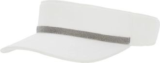 Brunello Cucinelli unisex, Accessoires, Blanc, Taille: S Shiny Band Hat