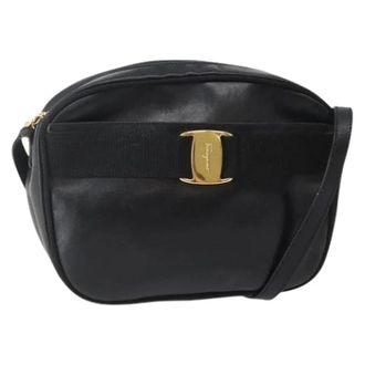 Ferragamo Pre-owned Leder Schultertasche - - Pre-owned - Damen - Schwarzk - ONE SIZE