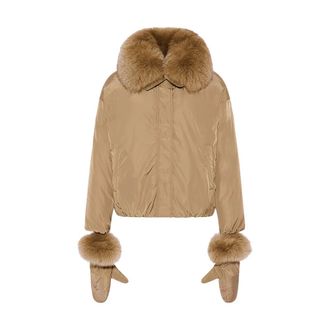 Yves Salomon Femme, Vestes, Beige, Taille: 42 FR Doudoune Li&eacute;geois