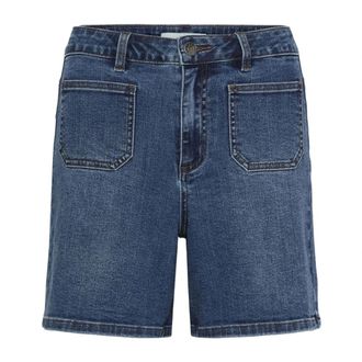 Kaffe KAbrook HW Reg Fit Shorts - - Shorts - Damen - Blau - W26