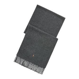 Polo Ralph Lauren Fringe Virgin Wool Scarf - Homme - Accessoires - Gris - Taille: ONE Size