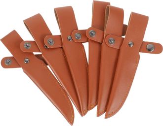 Garneck Pu Leder Messerschutzh&uuml;lle 6 St&uuml;ck Messeretui Schutzabdeckung K&uuml;chenmesser Sicherer Schneidschutz F&uuml;r Camping Und Haushalt