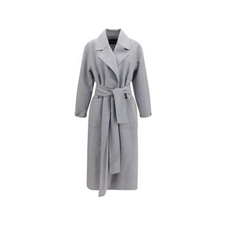 Fabiana Filippi Femme, Manteaux, Gris, Taille: 36 FR Manteau ceintur&eacute;