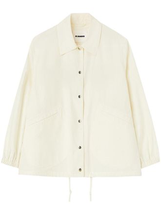 Jil Sander Hemdjacke mit Logo-Print - Weiß