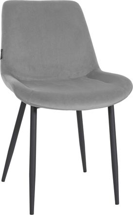 Clp Esszimmerstuhl Victoria I Polsterstuhl Mit Samt-Bezug I Mit Bodenschonern, Farbe:grau