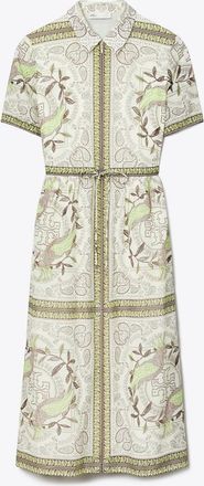 Tory Burch Damen Eingefasstes Kleid aus Baumwolle mit Rei&szlig;verschluss