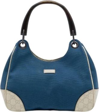 Gucci Sac bandouli&egrave;re en toile Pre-owned - Femme - Pre-owned - Bleu - Taille: ONE Size