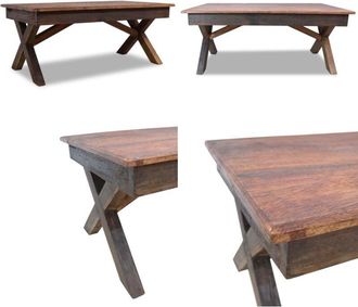 vidaXL Couchtisch Gemischtes Altholz 110x60x45 cm - Holztisch - Couchtisch - Esszimmertisch - Retro Tisch - Vintage Tisch - Home & Living