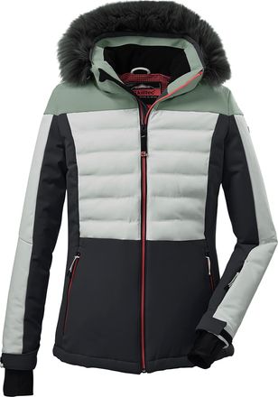 Killtec Damen Funktionsjacke/Skijacke mit abzippbarer Kapuze und Schneefang KSW 254 WMN SKI JCKT, schwarz blau, 44, 37584-000