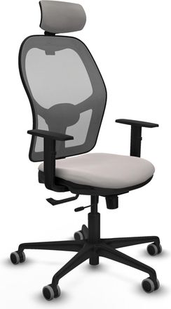 Piqueras y Crespo Ergonomischer Stuhl mit 1D-Armen, h&ouml;henverstellbare Lendenwirbelst&uuml;tze und h&ouml;henverstellbares Kopfteil und Neigungsverstellung, ausgestattet mit Syncr