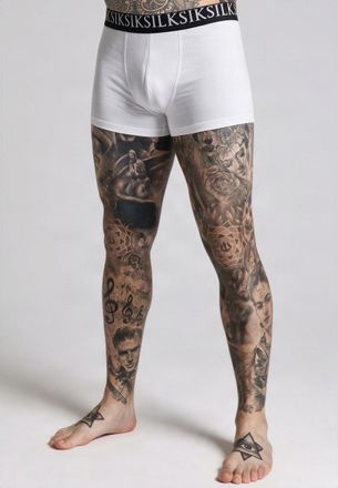 Siksilk Mens Black and White and Grey Marl Pack of 5 Boxer Shorts XXL