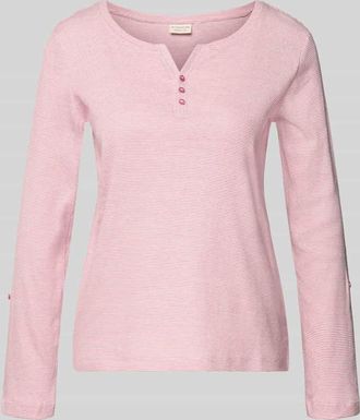 Tom Tailor Regular Fit Langarmshirt aus Baumwoll-Mix