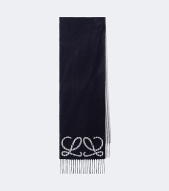 Loewe Schal Double L aus Seide und Kaschmir